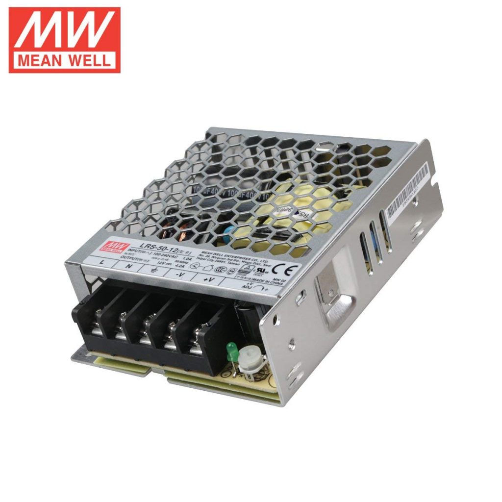 Mean Well LRS-50-12 Switching Power Supply, Single Output, 12V, 4.2A, 50.4W, 3.9 - Olympian LED