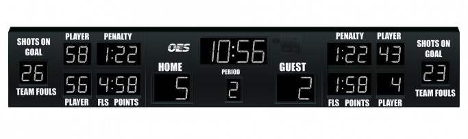 OES Hockey Scoreboard 6229 - Olympian LED